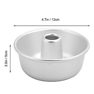 YARDWE Savarin Donut Cake Mold: 2pcs Aluminum Baking Ring Mold Pan Mousse Chocolate Brownies Dessert Doughnuts Pastry Tools Baked Pan (Silver)