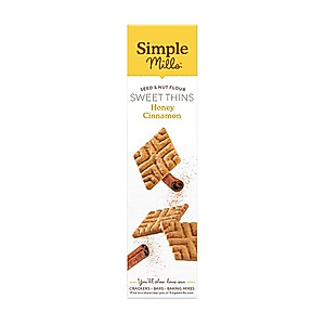 Simple Mills Sweet Thins Cookies, Seed and Nut Flour, Honey Cinnamon - Gluten Free, Paleo Friendly, Healthy Snacks, 4.25 Ounce (Pack of 1)