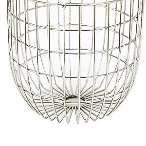 Deco 79 Metal Round Storage Basket with Handles, Set of 2 17", 14"H, Silver