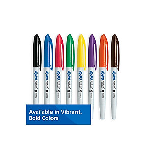 Expo Vis-A-Vis Wet-Erase Marker, Fine Point, Black Ink, Dozen (San16001)