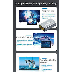 Godeliver HDMI Coupler Female to Female 4 Pack, 8K Hdmi Connector Extender, Support 8K@60hz 1080P, 3D for HDTV, Roku TV Stick, AV Receiver, PC, DVD Player, Monitor, Projector, PS 5432, Laptop