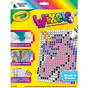 Crayola Wixels Unicorn Activity Kit, Pixel Art Coloring Set, Animal Coloring, Arts & Crafts, Gift for Kids, Ages 6, 7, 8