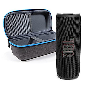 JBL Flip 6 Waterproof Portable Wireless Bluetooth Speaker Bundle with divvi! Premium Hardshell Case - Black