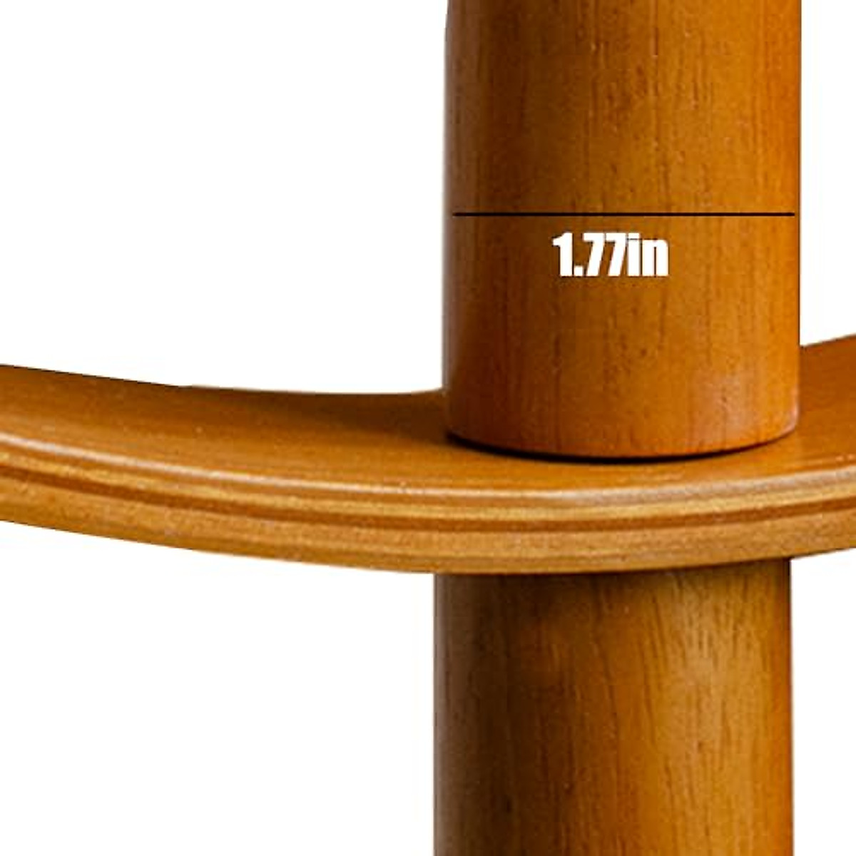 Pieryakers Wooden Coat Rack,Wood Coat Rack Stand with 5 Hooks,Freestanding Coat Rack Coat Tree, Easy to Assemble, For Entryway, Bedroom, Office,Coat, Bag (Walnut)