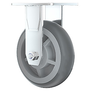 Load Capacity 750Kg Heavy Duty Casters, 6 Inch Caster Wheels, Casters Set of 4 Wheels Directional-Swivel-Brake Casters, Industrial/Workbench/Cart Casters Rubber-Silent(Fixed)