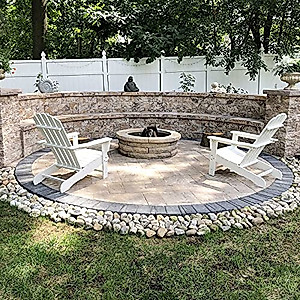 Redback White Adirondack Chair 2 Set Classic Oversized Adirondack Chairs 350lbs Duty Rating Plastic/Resin Faux Wood Chair for Fire Pit & Patio Deck Garden