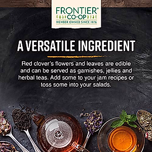 Frontier Co-op Red Clover Blossoms Whole, Kosher | 1 lb. Bulk Bag | Trifolium pratense