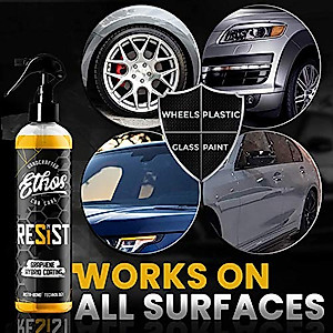 Ethos Resist - UV Ceramic Coating for Cars - Reduces Water Spotting - Enhances Coatings - Graphene Ceramic Coating Protection for Car, Boat, RV, Truck