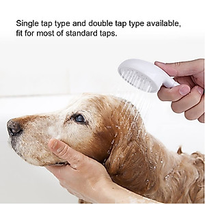 44.5in long Portable Sink Hose Faucet Sprayer,Shampoo Sprayer Handheld Hose Faucet Shower Head Spray Hose for Bathing Baby,Pets Shower, Washing Hair,Rinsing Vegetables