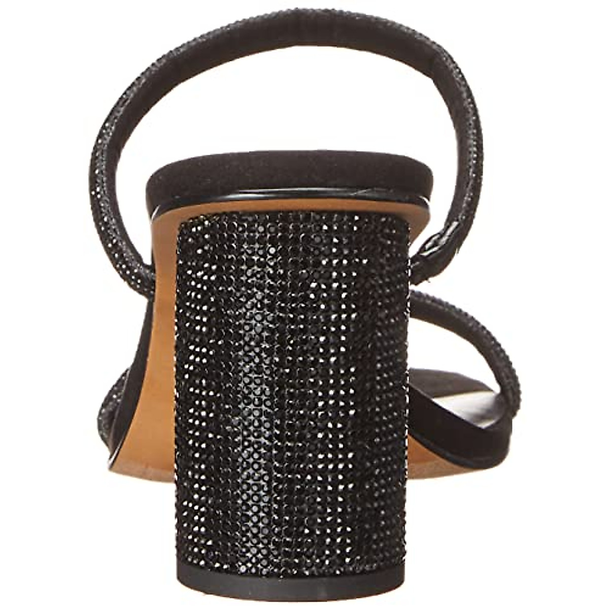 Dolce Vita Women's Noles Chunky Round Heel, Black Rhinestone, 8.5