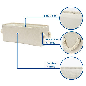 Temary Storage Baskets for Shelves 2PCs Extra Large Baskets for Blankets, Collapsible Storage Basket Cloth Baskets for Organizing, Fabric Basket for Nursery, Home (Beige, 17Lx12Wx15H Inches)