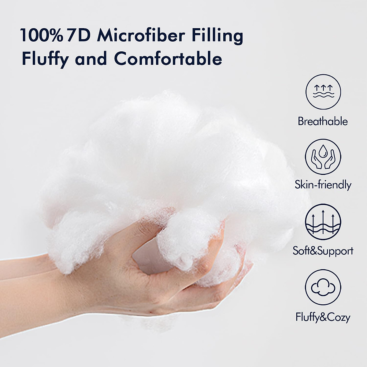 MIULEE Pack of 2 18x18 Outdoor Pillow Inserts, Outdoor Throw Pillows Water-Resistant Decorative Premium Square Pillow Stuffer Sham for Porch Swing Couch Sofa Cushion Patio Furniture