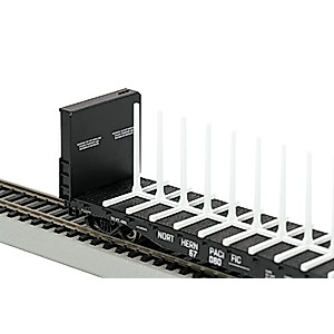 Bachmann Trains - 52' Center-Beam FLATCAR with BULKHEADS - Northern Pacific #67080 - HO Scale
