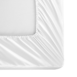 CASA BOLAJ DESIGNED TO DREAM Casabolaj Shading 100% Egyptain Cotton Sateen Sheets Set,Hotel Collection Luxury Modern Style,400 Thread Count(White,Queen)
