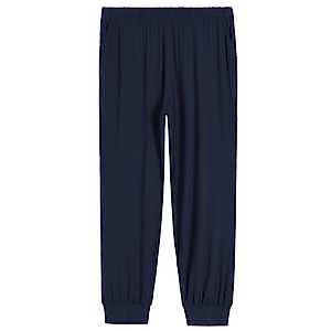 Latuza Women's Viscose Long Sleeves Top Jogger Pants Pajamas Set L Navy