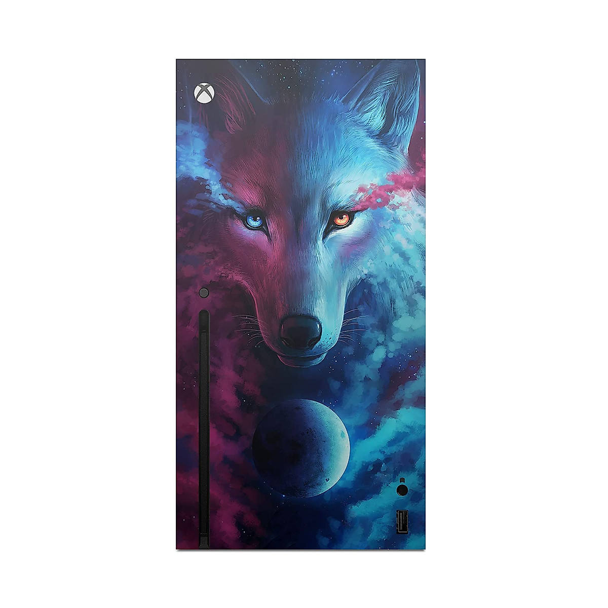 Head Case Designs Officially Licensed Jonas "JoJoesArt" Jödicke Wolf Galaxy Art Mix Vinyl Sticker Gaming Skin Decal Cover Compatible With Xbox Series X Console