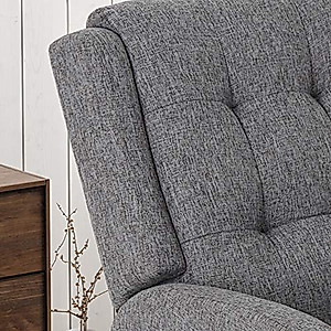 Great Deal Furniture Smith Traditional Upholstered Recliner, Charcoal Tweed