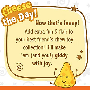 Nylabone Power Chew Cheese Bone Dog Chew Toy, Cute Dog Toys for Aggressive Chewers, Cheese Flavor, X-Large/Souper (1 Count)