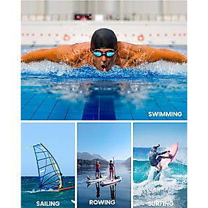 OutdoorMaster Goby Swim Goggles - Anti-fog Swimming Goggles with Lens Interchangeable for Adult Men Women Youth