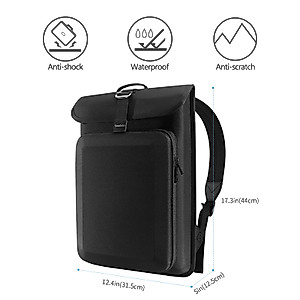Smatree New Upgrade Hard Travel Laptop Backpack for 15.6-16inch Dell Laptop , Business Laptop Backpack for Men, Water Resistant Backpack for School Laptop Bag Gifts ,Black