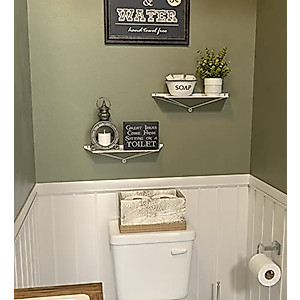 J JACKCUBE DESIGN Metal Wall Shelf/Floating Shelves, Display Hanging Organizer Rack for Living Room, Bathroom, Kitchen (White, Trapezoid) - MK486B