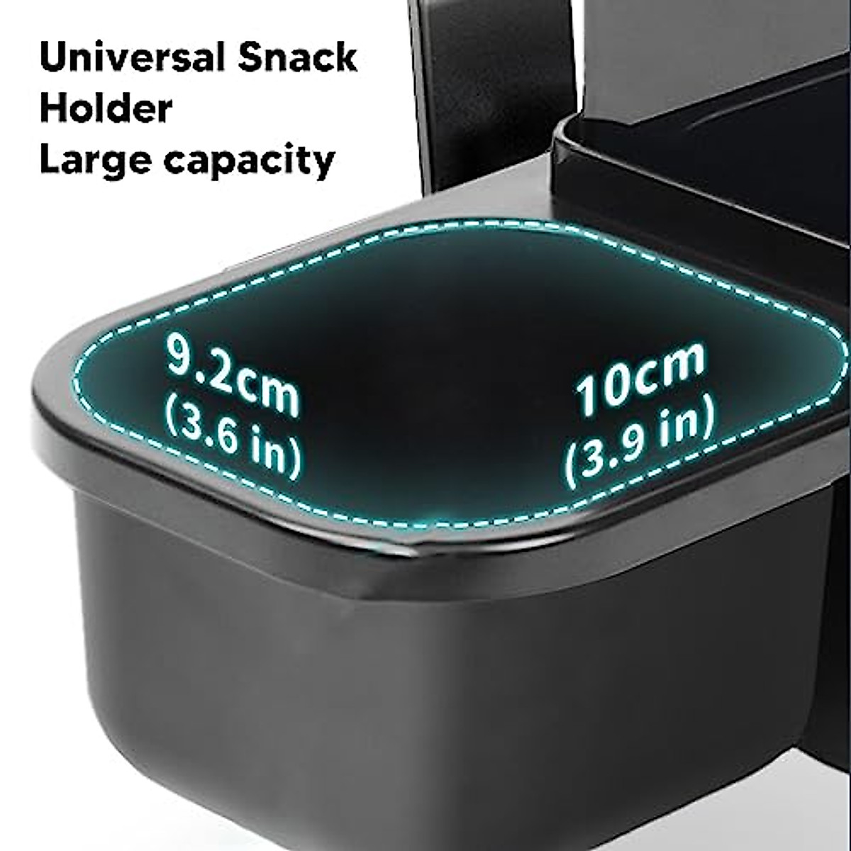 Car Back Seat Cup Organizer Cell Phone Drink Holder Headrest Backseat Holder Tray Black