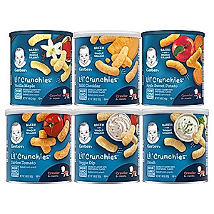 Gerber Graduates Lil Crunchies, Variety Pack, 1.48-Ounce Canisters (Pack of 6)