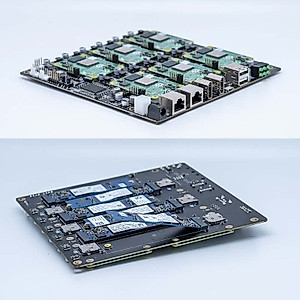 DeskPi Super6C for Raspberry Pi CM4 Cluster, Mini-ITX Board 6 RPI CM4 Supported, Power Supply Included