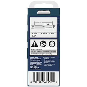BOSCH 85209MC 1/8 In. x 7/16 In. Solid Carbide Single-Flute Straight Router Bit