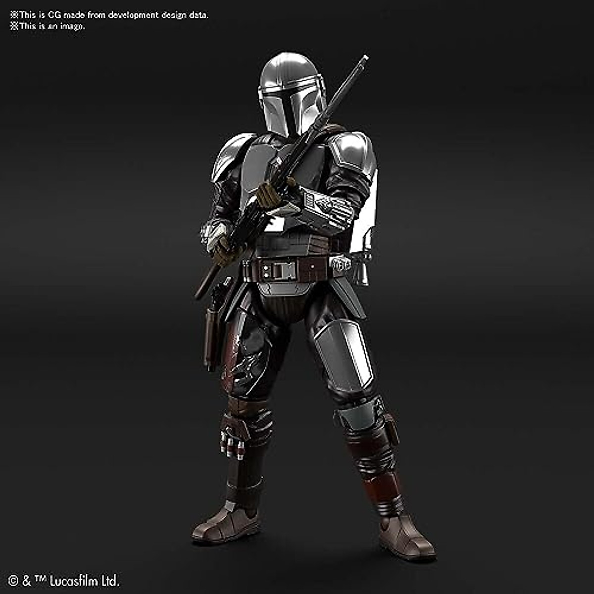 Bandai Hobby - The Mandalorian - The Mandalorian Beskar Armor (Silver Coating Ver.), Bandai Spirits Star Wars 1/12 Model Kit
