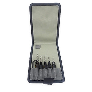 Make it Snappy Tools Brand Quick-Change 5-Pc. Countersink Drill Bit Set with Case. Proudly Made in The USA