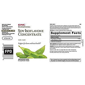 GNC SuperFoods Soy Isoflavone Concentrate, 90 Capsules, Supports for Bone and Heart Health