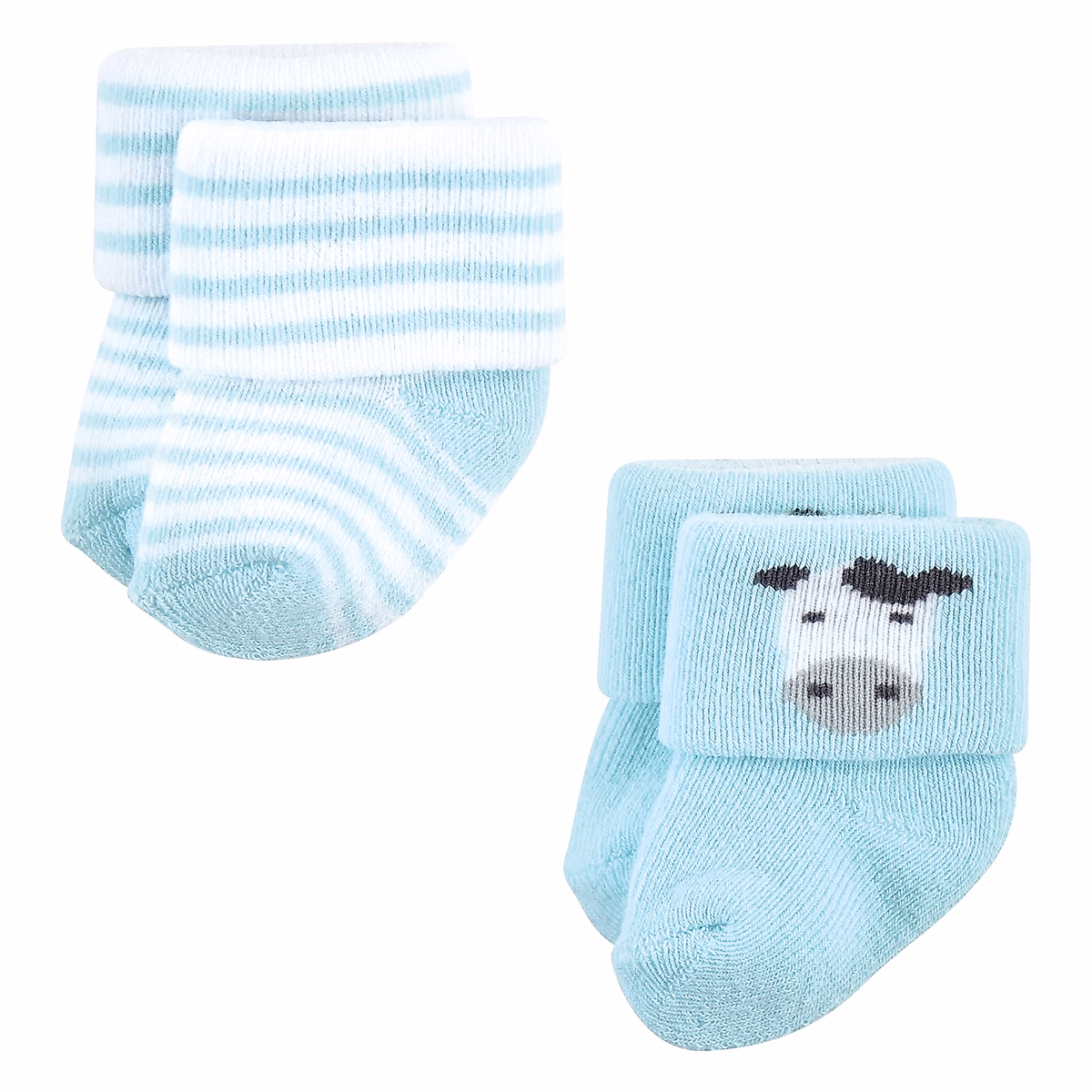 Hudson Baby baby girls Cotton Rich Newborn and Terry Socks, Farm, 0-6 Months US