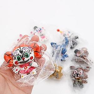 8 Pcs Five nights Cake Topper Set, PVC Five nights Figures Toy, Children's Birthday Cake Decoration and Shower Birthday Party Supplies.