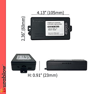 Durablow TR2004 Gas Fire Fireplace On/Off Remote Control Kit + Thermostat + Timer + Backlit Transmitter for Millivolt Valve, IPI Module, Thermostat + Backlit Transmitter, 100-240VAC Input