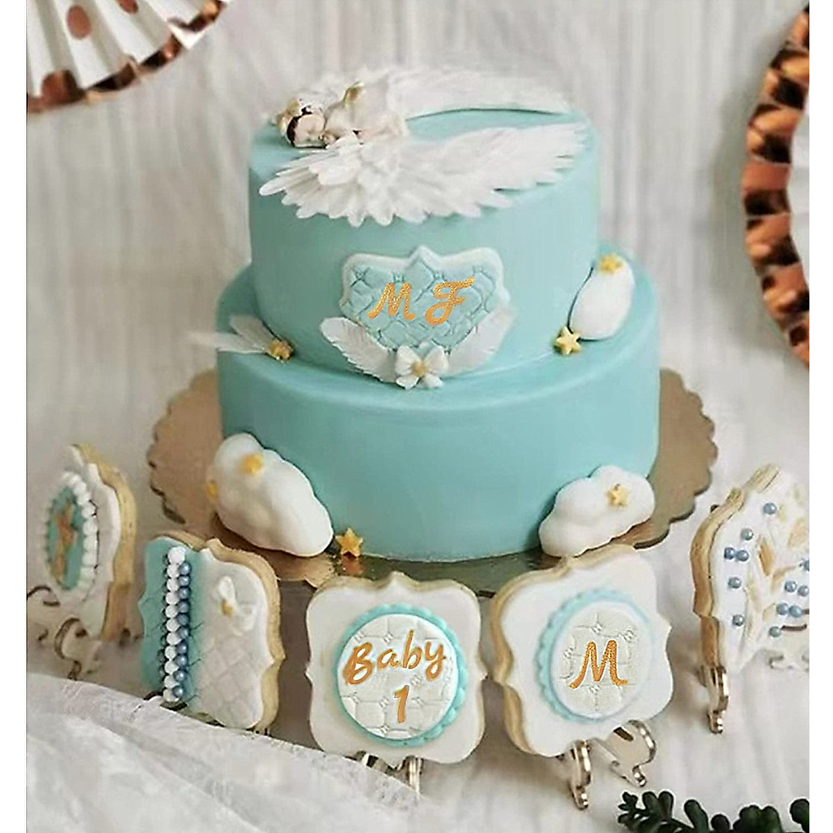 Alphabet Cake Stamps for Biscuit Fondant Cookie,Food Grade Fondant Letter Cake Stamp Tool,Uppercase Extra Spare Lowercase Numbers Phrases for Birthday Wedding Thanksgiving Christmas Party