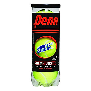 Penn Championship High Altitude Tennis Balls - Extra Duty Felt Pressurized Tennis Balls, 12 Can, 36 Balls