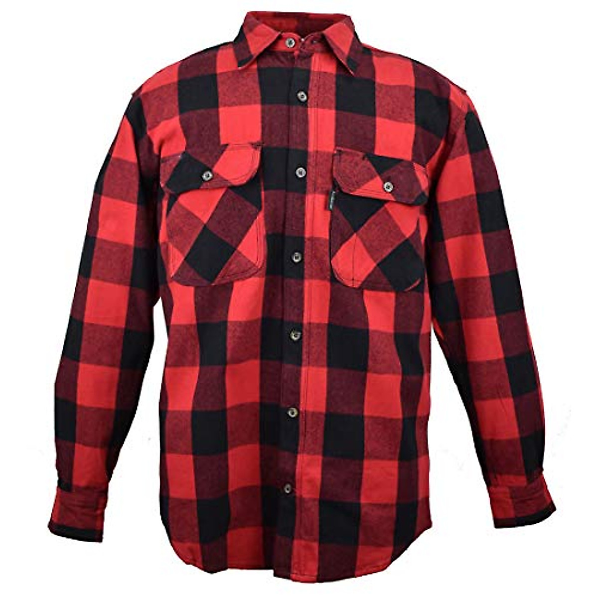 Five Brother Men's Heavyweight Regular Fit Flannel Shirt, Tall XLT Red/Black, 5200T PL-4A