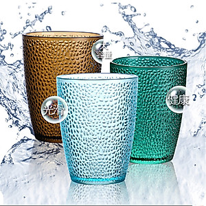 EILRAMIR Acrylic Drinking Highball Glasses Colorful Beer Cup Plastic Rocks Glasses Ideal for Bar, Kitchen, Cocktail, Juice Beverages, Water Unbreakable Set of 2(9.5oz) (Clear,9.5oz)