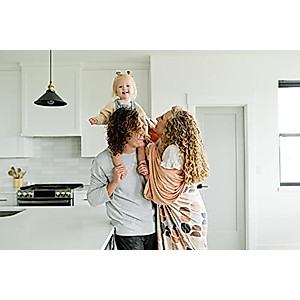 Soft Oversized Stretch Throw Blanket - Super Cozy Adult Size Large Swaddle Blankets for Bed, Sofa, Couch - Lightweight Jersey Knit Comfort Throws 57x72 Inches Long (Cirque Neutral)