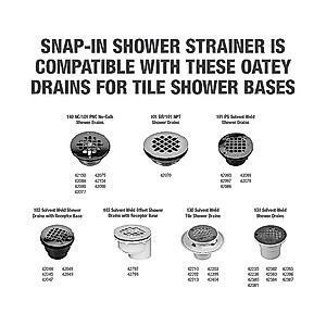 Oatey 42017 Universal Snap-Tite 4.25-Inch Strainer, Rubbed Bronze