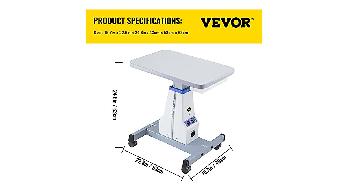 VEVOR Motorized Medical Cart - Adjustable Optical Table