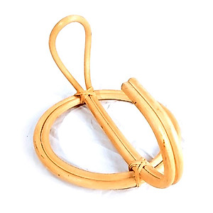 PURPLELILY Nordic Natural Rattan Wall Hooks Clothes Hanger Hanging Hat Coat Organizer Rack Home Hotel Kids Room Decoration Home Kids Room Decoration