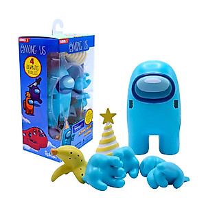Just Toys LLC Among Us Action Figures Series 2 (Aquamarine w/Party Hat)