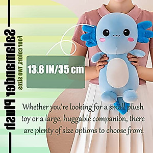 CNAANA Cute Axolotl Stuffed Animal Salamander Plush, Soft Axolotl Plush Toy for Boys Girls Gifts for Gifts (Blue, 9.8in/25cm)
