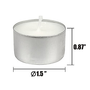 Stonebriar 200 Pack Unscented 8 Hour Extended Burn Time Tea Light Candles