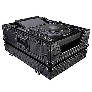 ProX XS-CDBL Flight Case for Pioneer CDJ-3000 DJS-1000 Denon SC6000 PRIME Large Format CD-Media Player Black on Black