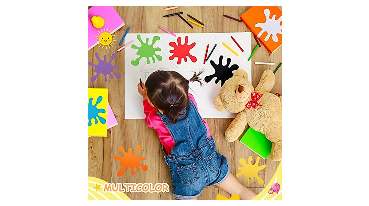 Jecery 56 Pack Paint Splatter Cutouts for Party Decor