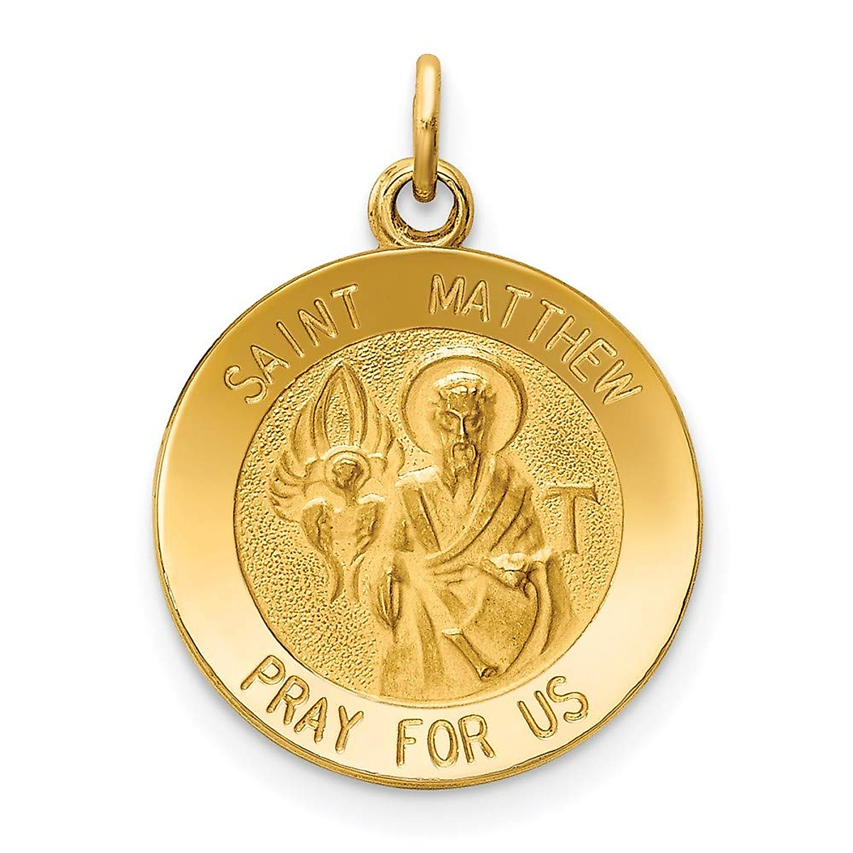 14k Saint Matthew Medal Charm QXR402