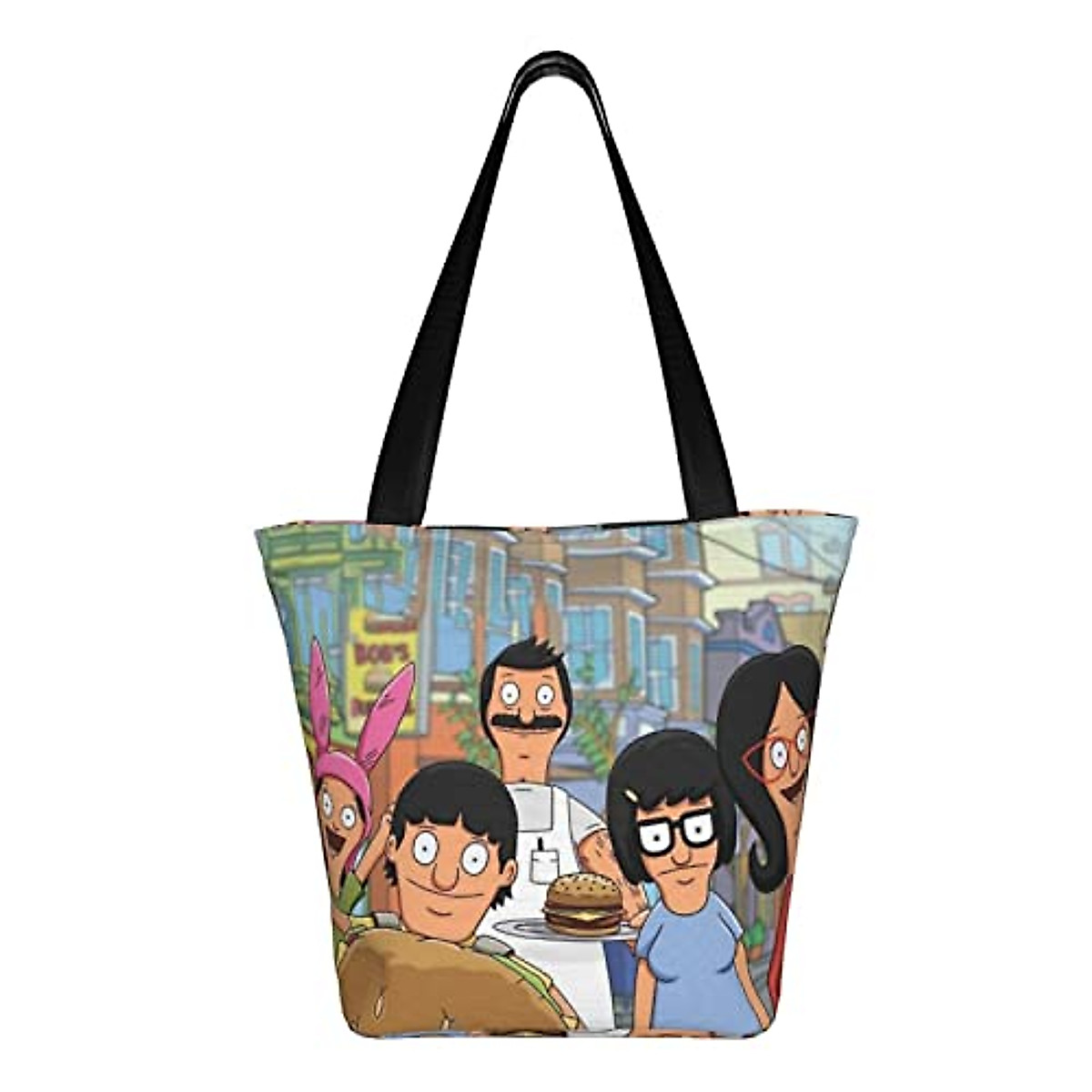 Bobs-Burgers Women's Tote Bag Large Capacity Shoulder Handbag For School Travel Beach Shopping Business Work